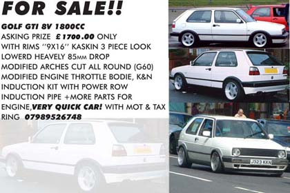 MK2 Golf 1.8 Gti 8v J reg white with Pics!!!!A Must BuY!!! : Cars For ...